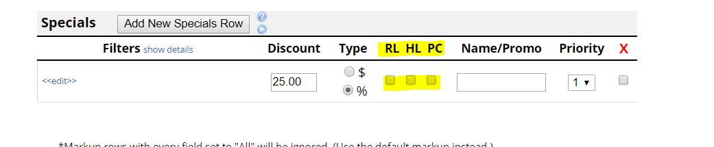 Promo Codes/RL/HL Overview – XOLogic