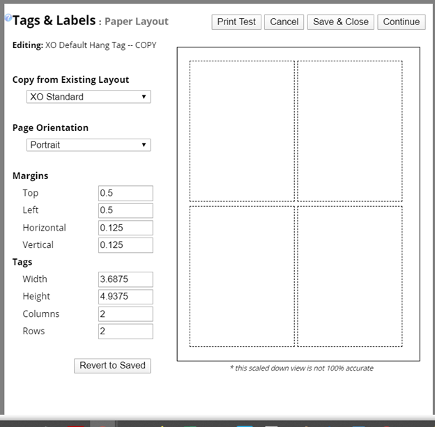 How to Create a Template to print from through Tags and Labels. – XOLogic